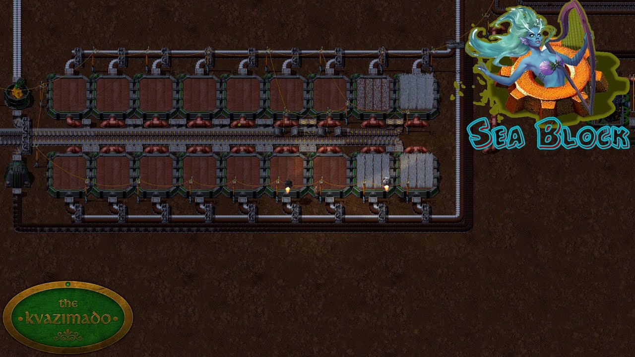 Factorio. Sea Block. Нефть из водорослей - # 9 - YouTube
