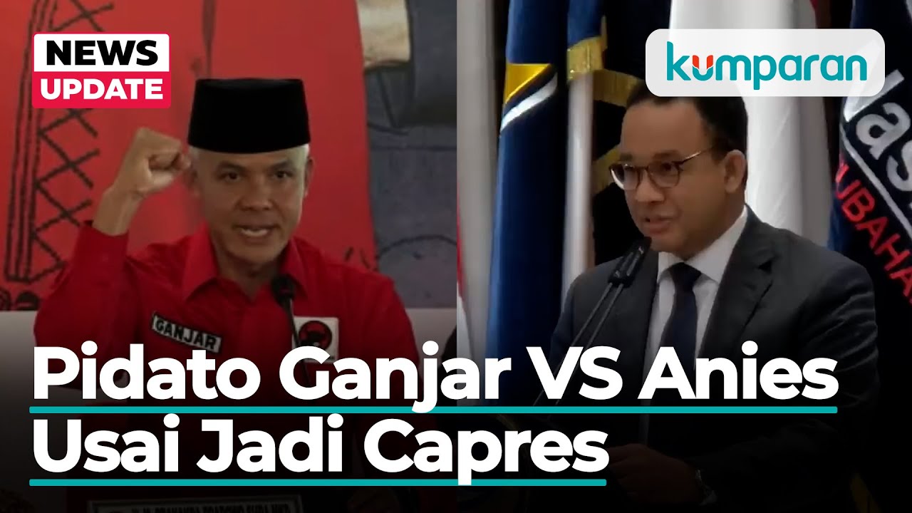 Ganjar Diusung PDIP, Ini Bedanya Pidato Ganjar & Anies Usai Jadi Capres ...