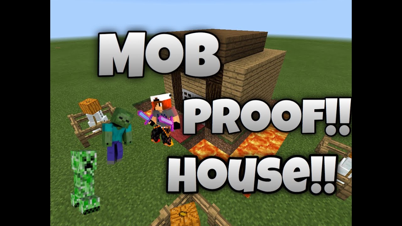 Minecraft pe mob proof house 0.15.0 - YouTube