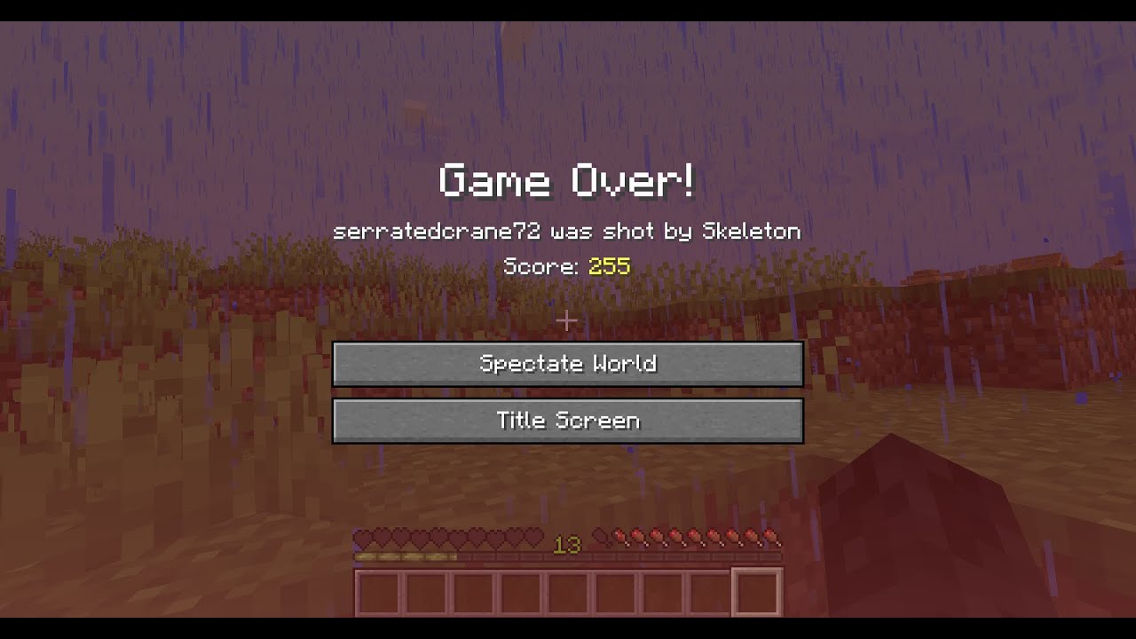 Minecraft hardcore 2: game over... - YouTube