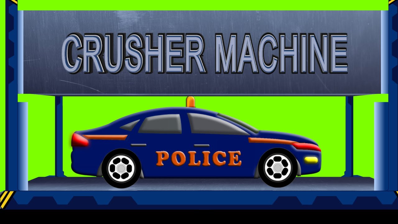 Police Car | Dump Yard | Crusher Machine | Kids Car Smashing Toys - YouTube