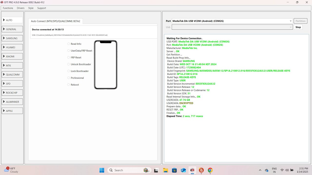 Samsung E055f F05 Frp Remove - YouTube