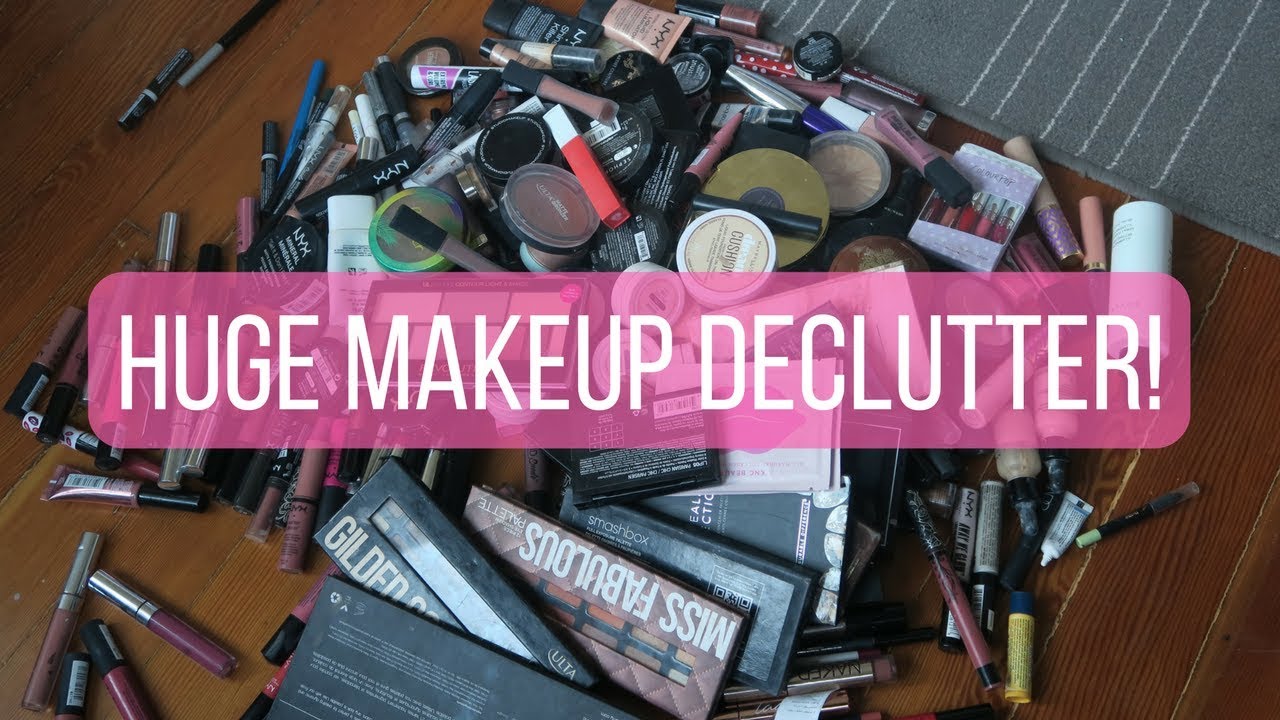 HUGE MAKEUP DECLUTTER 2017 | Clean Out My ENTIRE Collection With Me! - YouTube