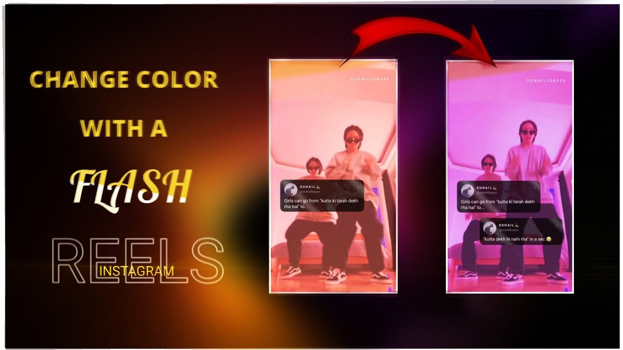 Change color with a flash | Instagram Aesthetic reel tutorial | More ...