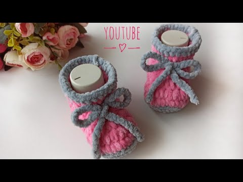 Kadife Bebek Patiği Tığ İşi