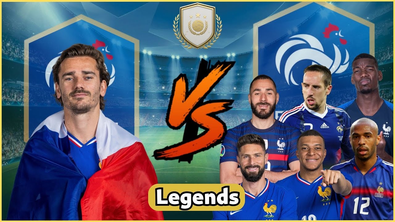 Griezmann 🆚 France Legends💪👑(Henry-Mbappe-Zidane)🔥 - YouTube