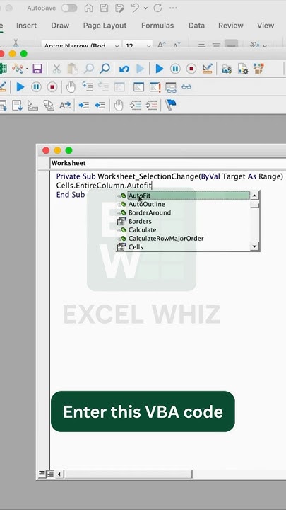 How to Adjust Columns in Excel Using VBA Code! - YouTube