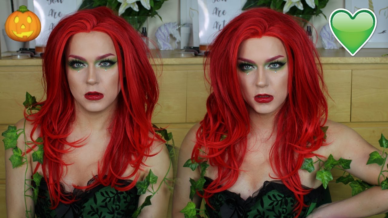 Poison Ivy Drag Cosplay Transformation 💚🎃 ️ | Boy to Girl | HALLOWEEN ...