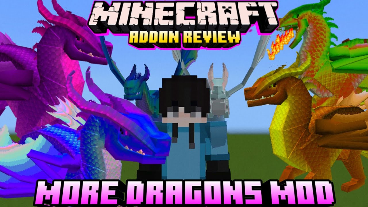 More Dragons in Minecraft Mods | Ebonfire Dragons in Minecraft PE - YouTube