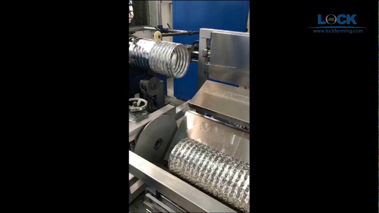Aluminum flexible tube forming machine - YouTube