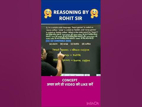 🔥CODING DECODING | REASONING BY ROHIT SIR | #shorts #ssc #sscgd #reasoning #radianmensa # ...