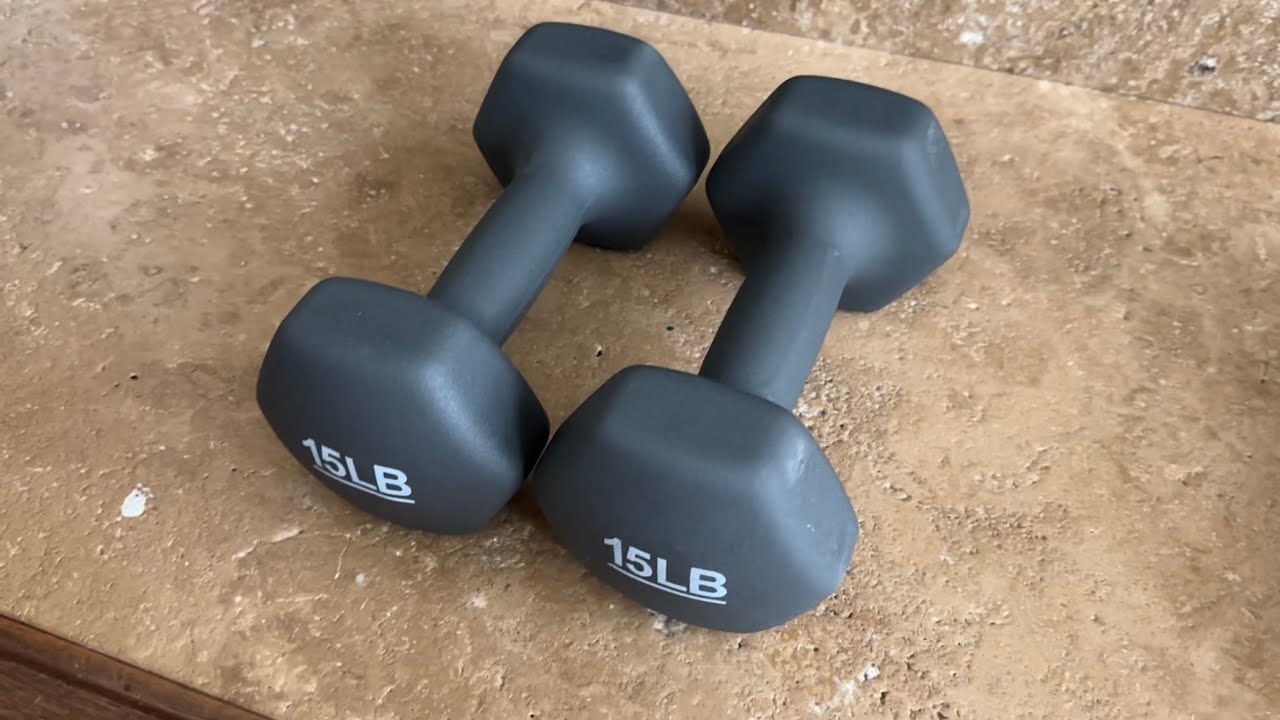 Amazon Basics Neoprene Coated Hexagon Workout Dumbbell Hand Weight ...