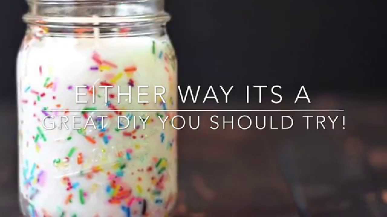 DIY Funfetti Candle - YouTube
