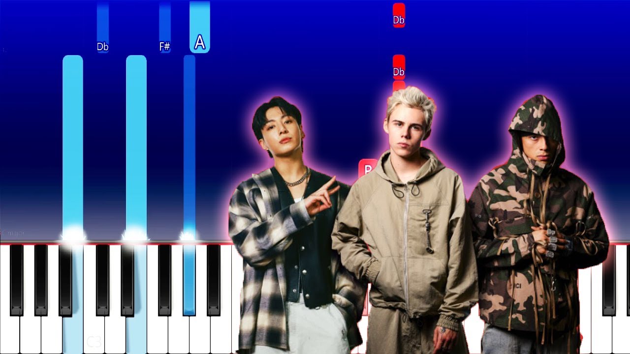 The Kid LAROI, Jung Kook, Central Cee - TOO MUCH (Piano Tutorial) - YouTube