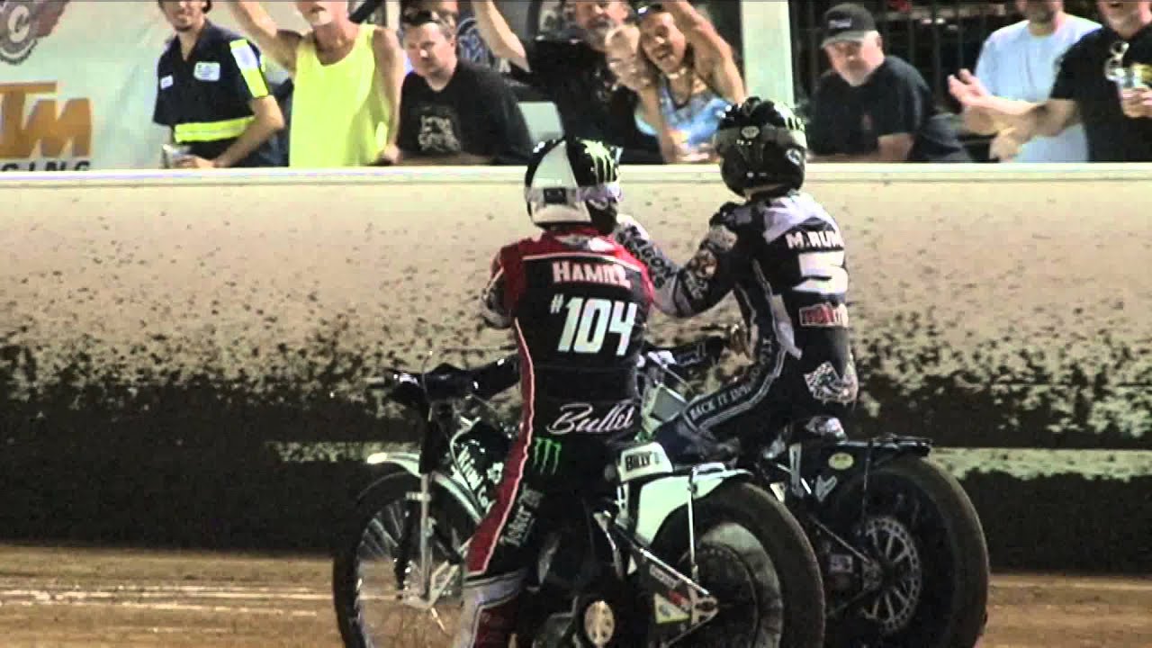 Round 1 Event 10 Billy Hamill and Max Ruml side by side for 4 laps ...