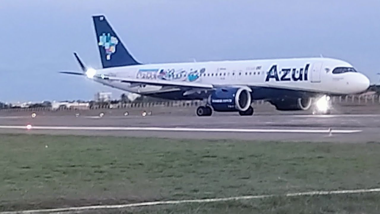 Azul Airbus A320-251N - A20N Decolando do Aeroporto de Parnaíba 19/01 ...