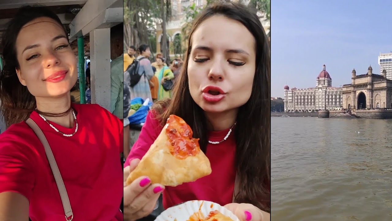 Foreign Tourist Girl's First Time in Mumbai, India: Reactions on eating ...