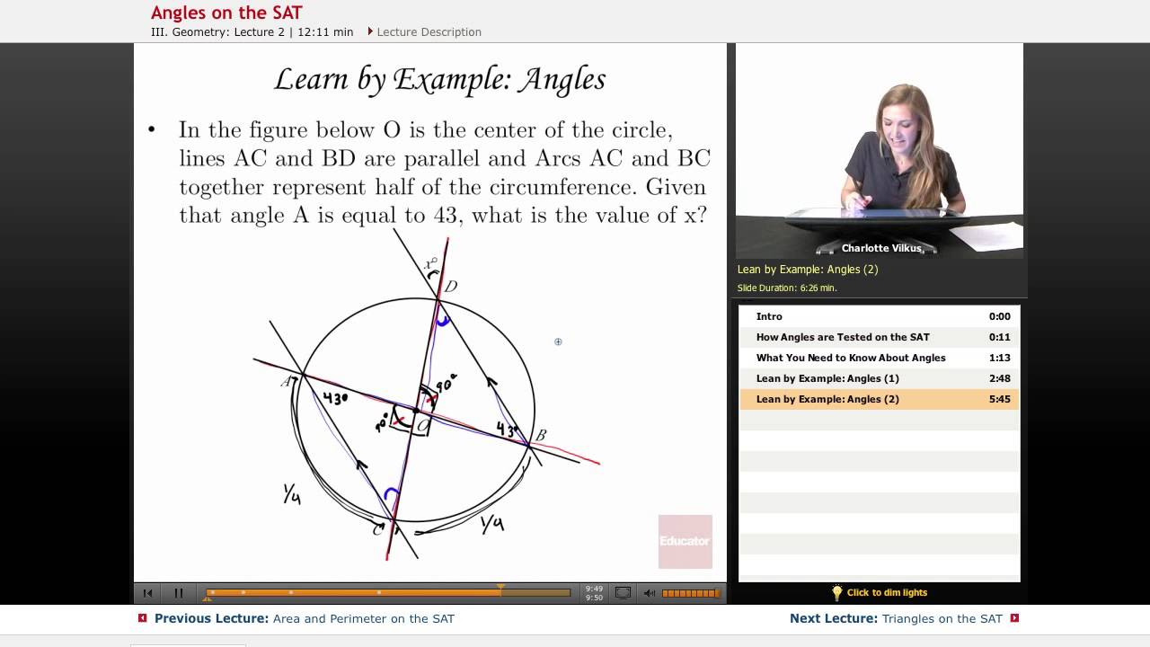 SAT Math - Angles - YouTube