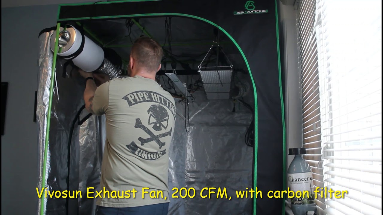 Indoor Grow Exhaust/Duct fan install, 200 CFM QUIET!!! - YouTube
