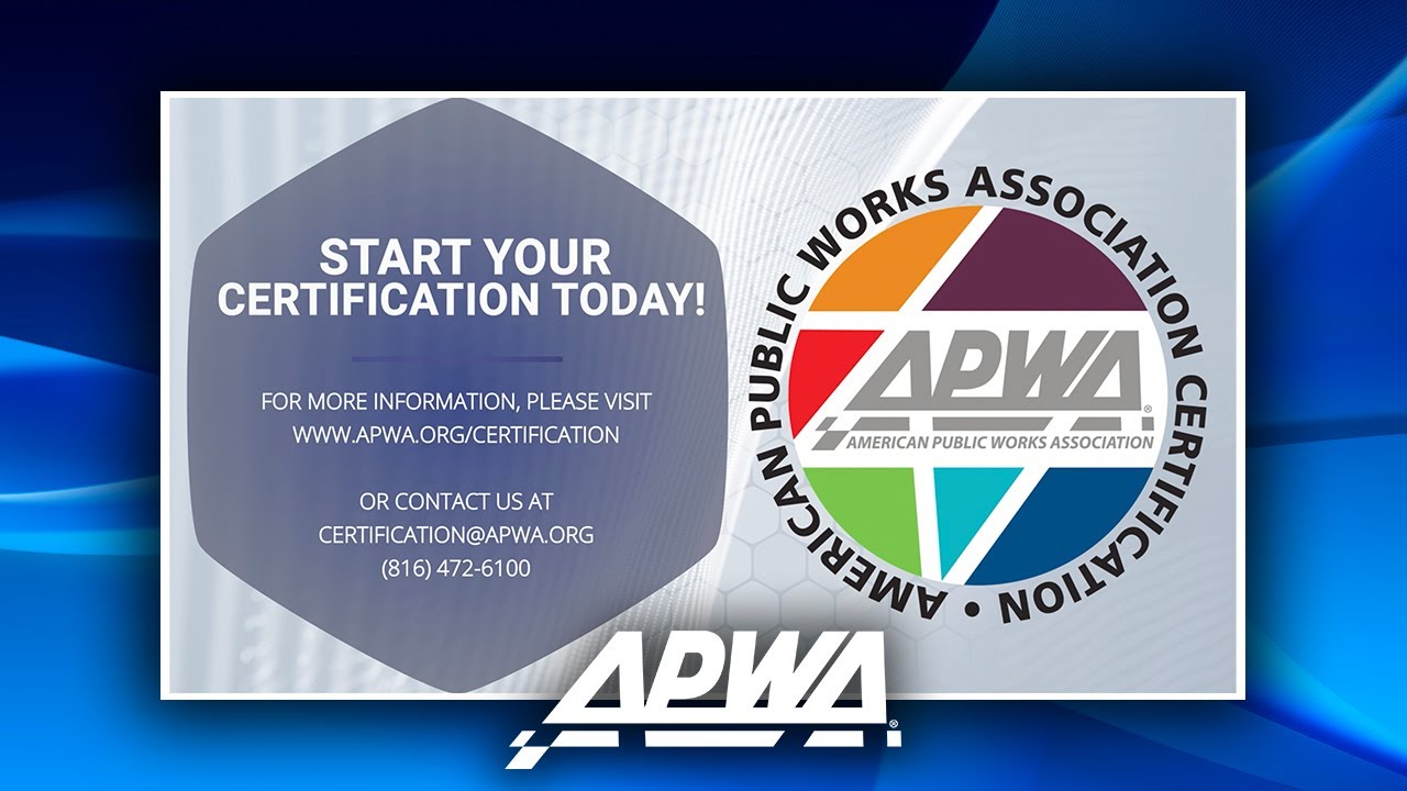 APWA Certifications - YouTube