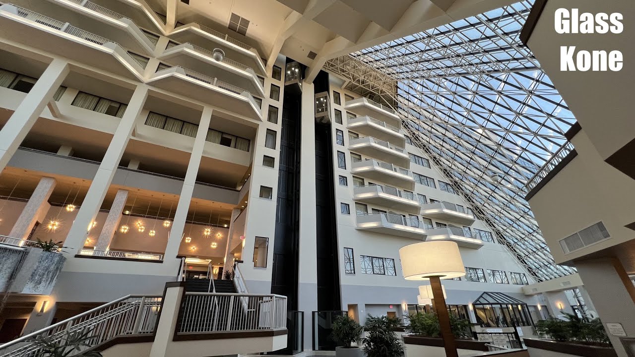 Glass Kone Traction Elevators at the Crowne Plaza in St. Louis, MO ...