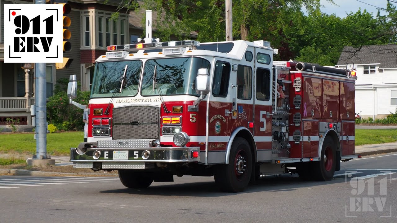 Manchester Fire Truck Responding | Engine 5 - YouTube