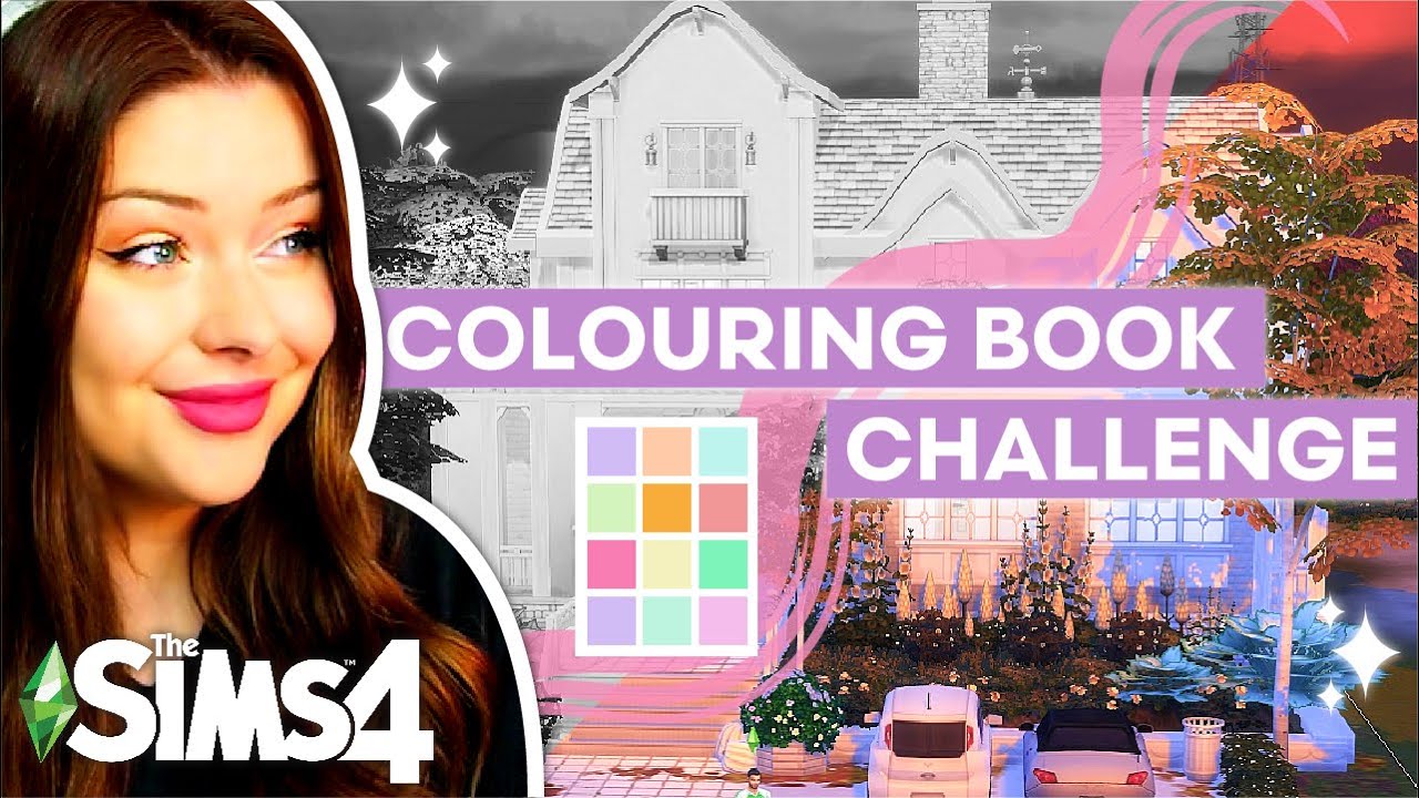 The Sims 4 Colouring Book Challenge BUT I Can't See Any Colour - YouTube