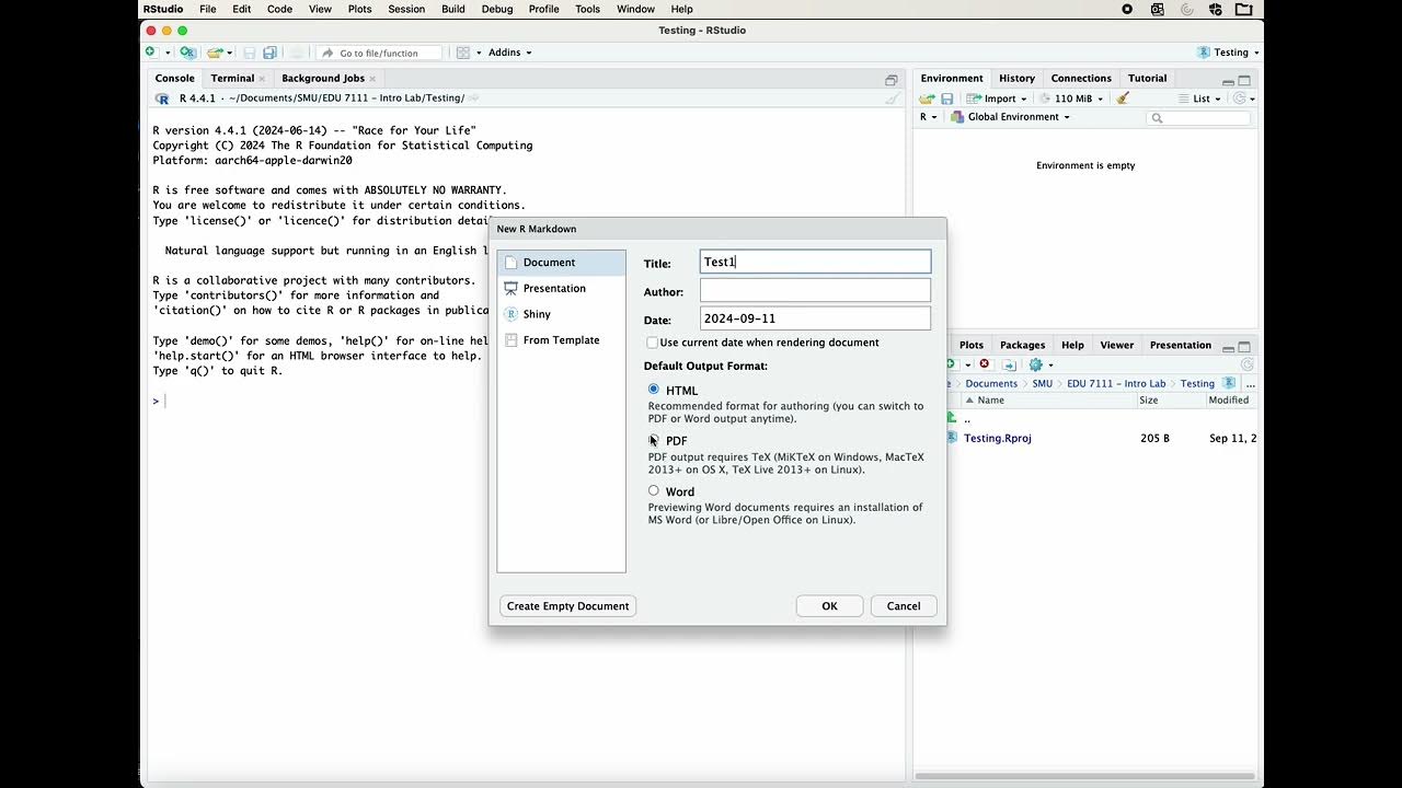 Rstudio Project Setup - YouTube