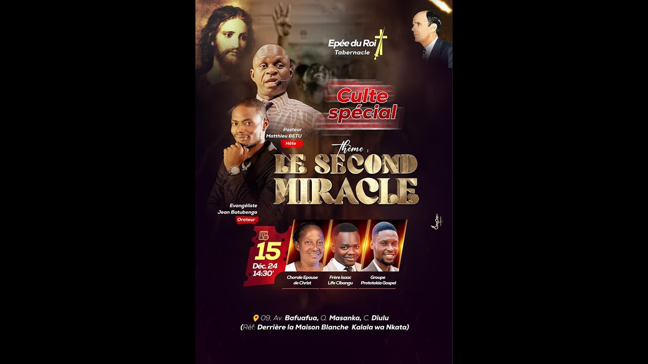 CAMPAGNE D'EVANGELISATION/EVA JEAN BATUBENGA/LE SECOND MIRACLE - YouTube