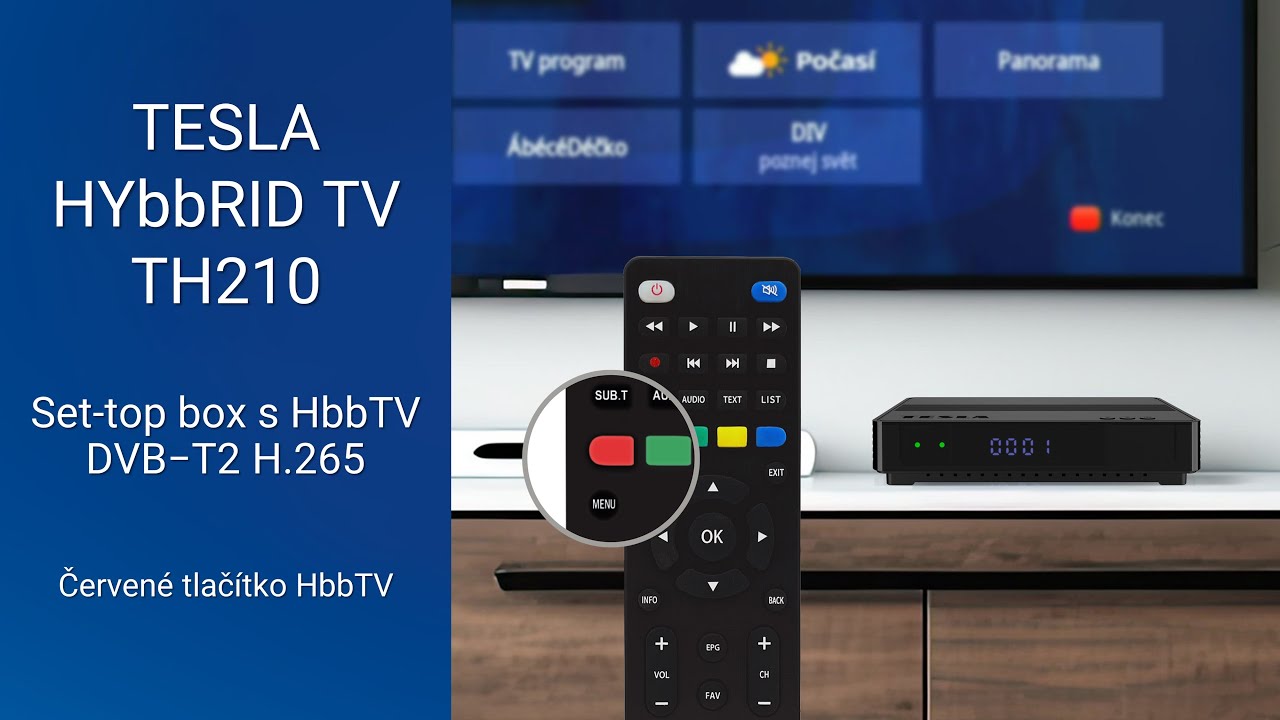 ℹ️HbbTV - červené tlačítko | TESLA HYbbRID TV TH210 - set-top box s ...