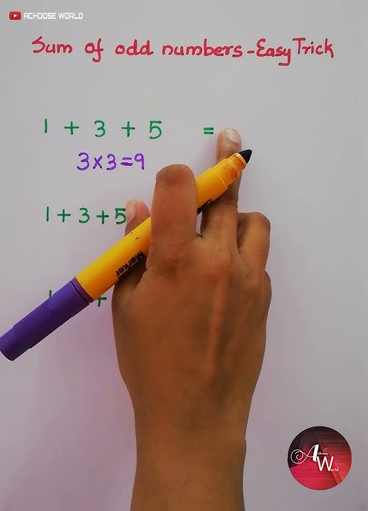 Calculate Sum of odd numbers very quickly || Easy maths || #shorts ...