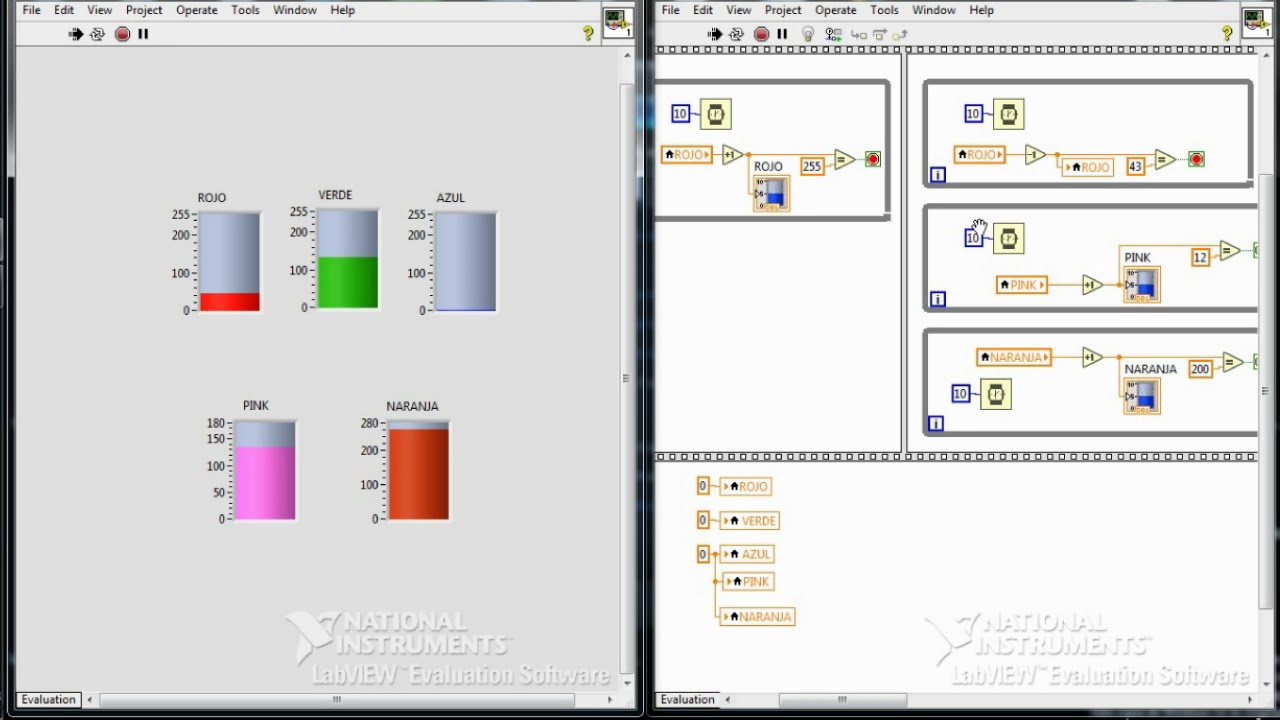Mezclador de colores-Labview - YouTube
