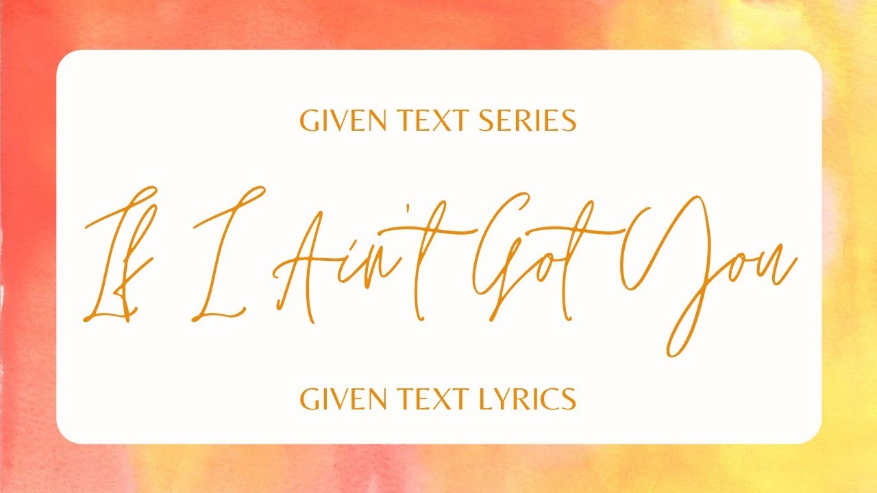 POV: You are Mafuyu || Given Texts || If I Ain't Got You (Given Text ...