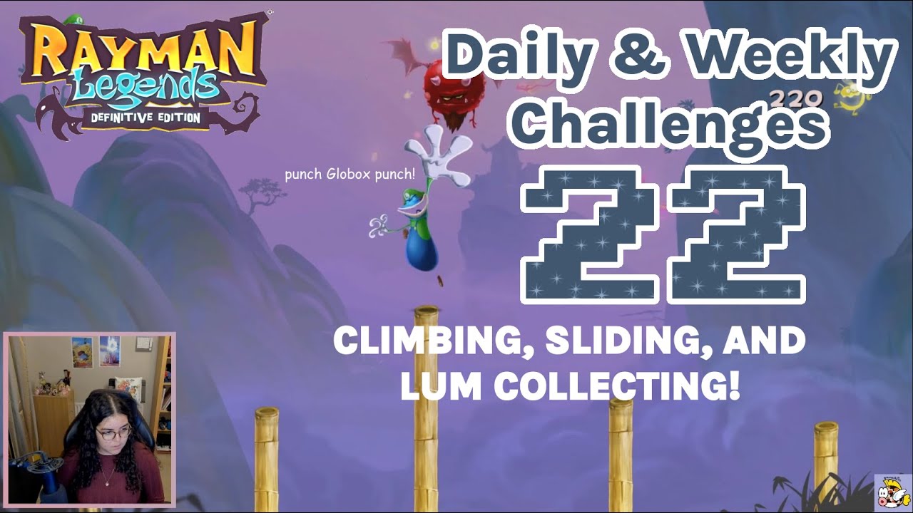 Rayman Legends Challenges #22- Climbing, sliding, and Lum collecting ...