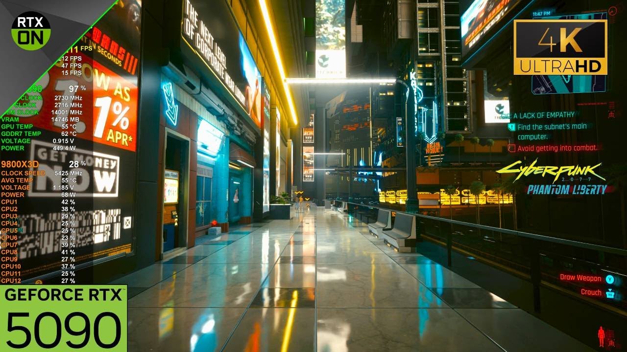 Cyberpunk 2077 | RTX 5090 [4K] DLSS 4 + MFG, Path Tracing ON | Ryzen 7 ...