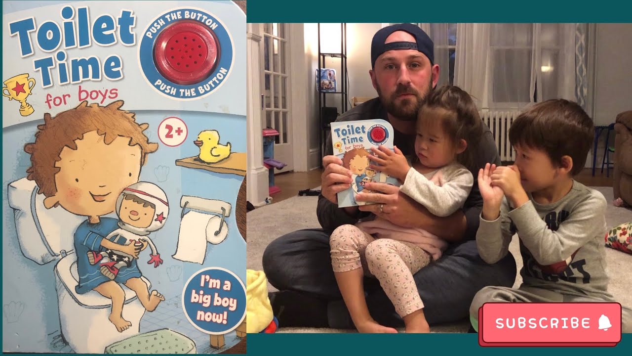 Toilet time for boys - Kids Book Read Aloud 爸爸讲故事 - YouTube