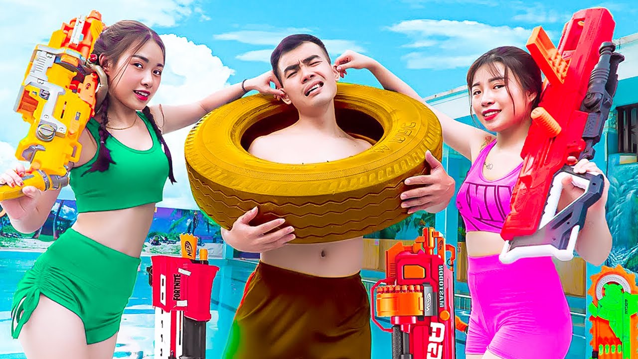 TRY NOT TO LAUGH | SWIMMING POOL CHALLENGE THE MYSTERY BOX GIRL GAME ...