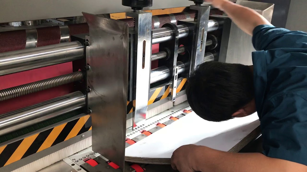 HRB PACK Automatic Lead edge die cutting machine - YouTube