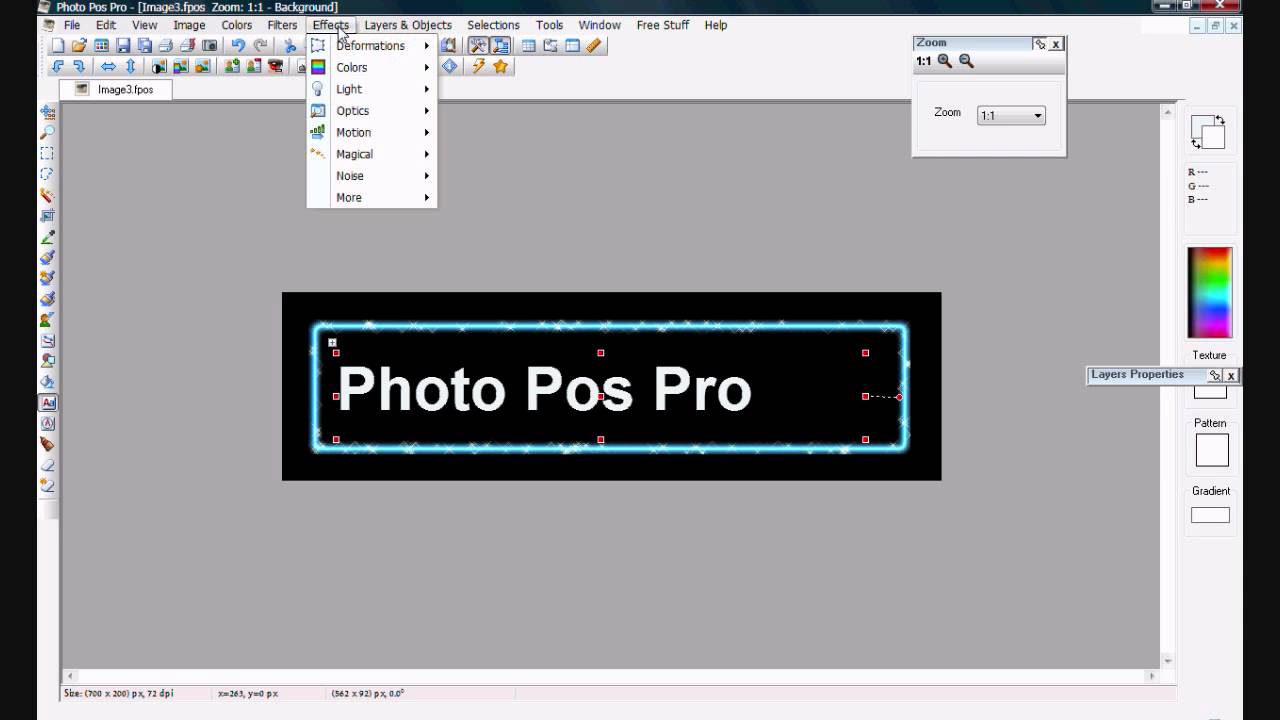 How to Create a Neon Sign Effect using Photo Pos Pro - YouTube