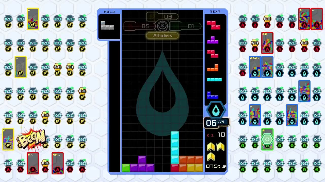 i got 10 K.O.s on blue team in tetris 99 teams!!!!! - YouTube