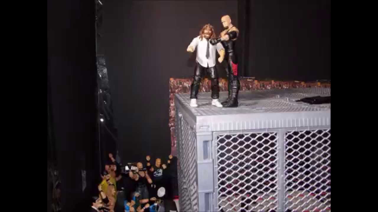 KEW Undertaker Throws Mankind Off Cell Through Table!! - YouTube