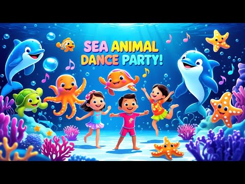 🐠 Sea Animal Dance Party! | Fun Ocean Rhymes for Kids to Learn & Move ...