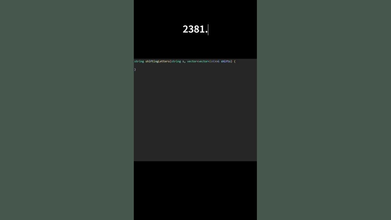 Shifting Letters Ii Leetcode Problem 2381 Programming Cplusplus
