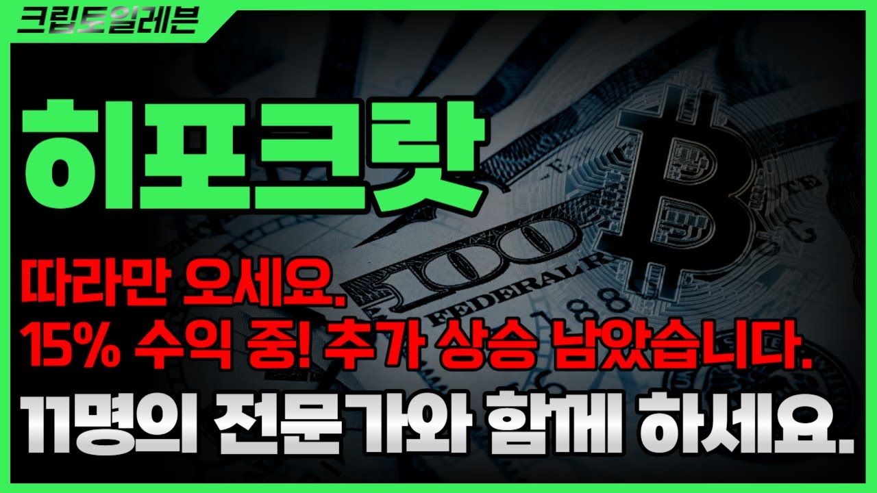 긴급 히포크랏 따라만 오세요 15 수익 중 추가 상승 남았습니다 히포크랏히포크랏전망히포크랏매수가히포크랏진입가