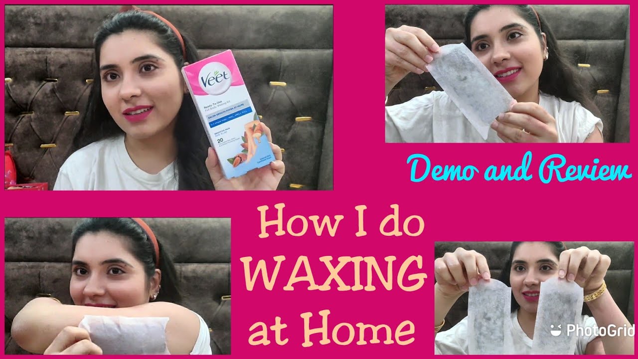 How to do waxing at home | Veet wax strips | Demo and review | Hair ...