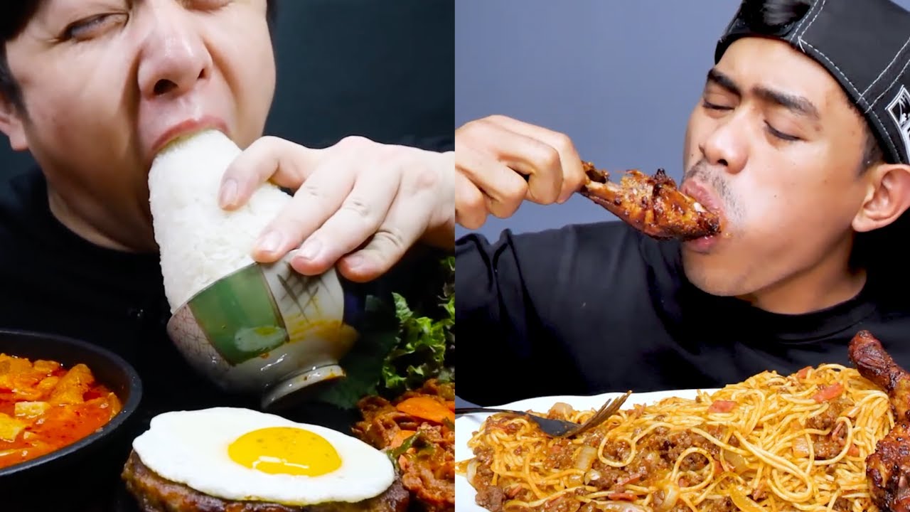 Mukbangers STUFFING THEIR FACES 😋 - YouTube