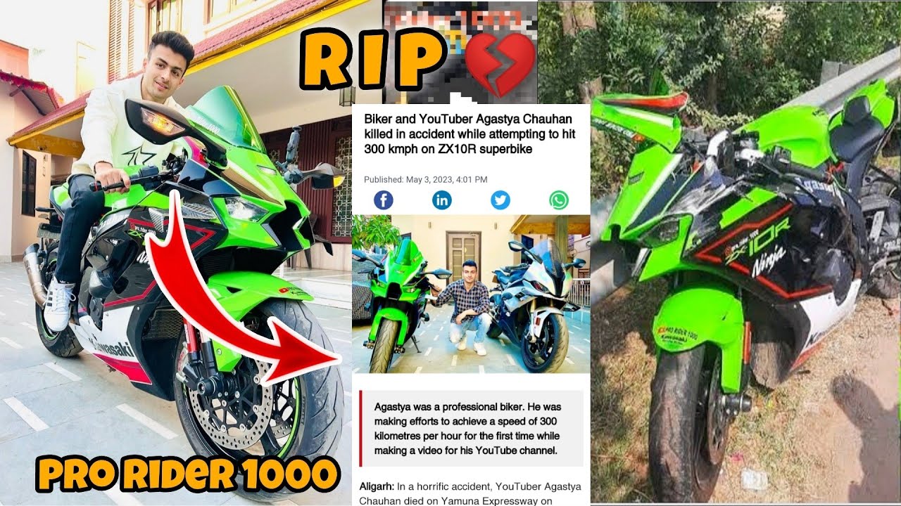 @PRORIDER1000AgastayChauhan bike accident 💔 Pro Rider 1000 died in Road ...