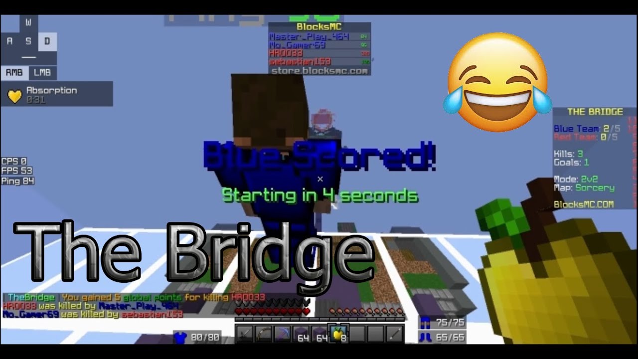 ماين كرافت| لقطات ذا بريدج minecraft BlocksMC | the bridge moments ...