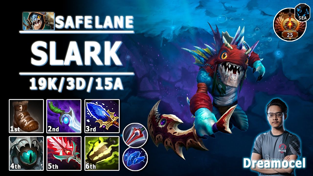 Slark Safe Lane Carry | 7.32d | Dreamocel Pos 1 Slark Play | Dota 2 ...