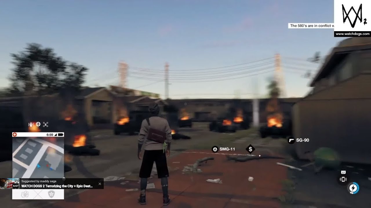 WATCH DOGS 2 GANG on GANG on POLICE on GANG Epic MASSACRE - YouTube